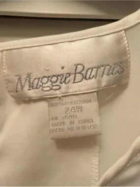 Maggie Barnes | Tops | Vintage Maggie Barnes Blouse 24w White Floral ...